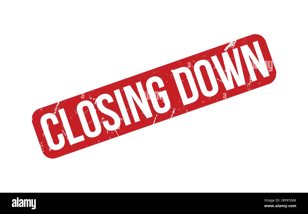 Red closing down sign Cut Out Stock Images & Pictures - Alamy