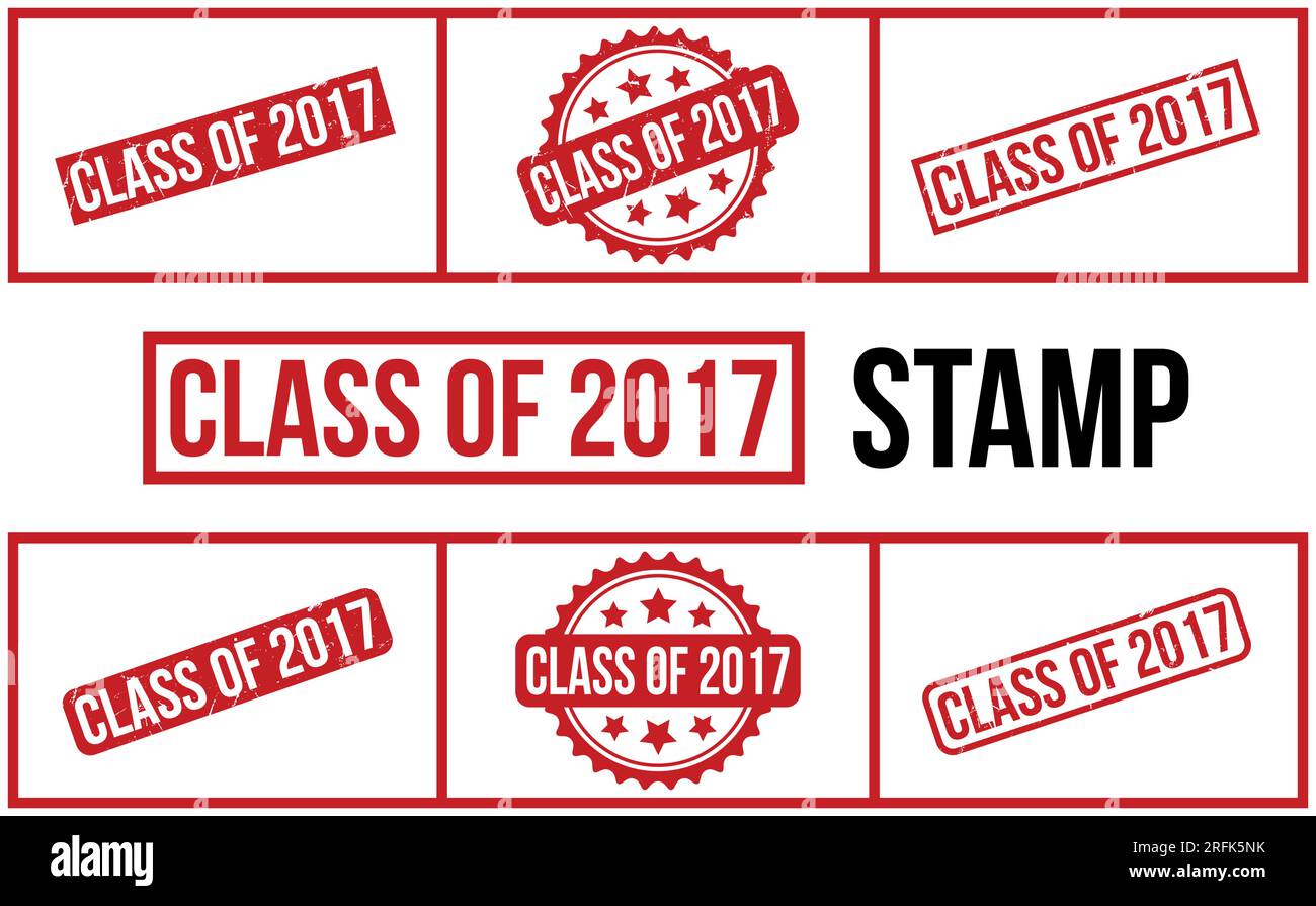 Class of 2017 Rubber Stamp Set Vector Stock Vector Image & Art - Alamy