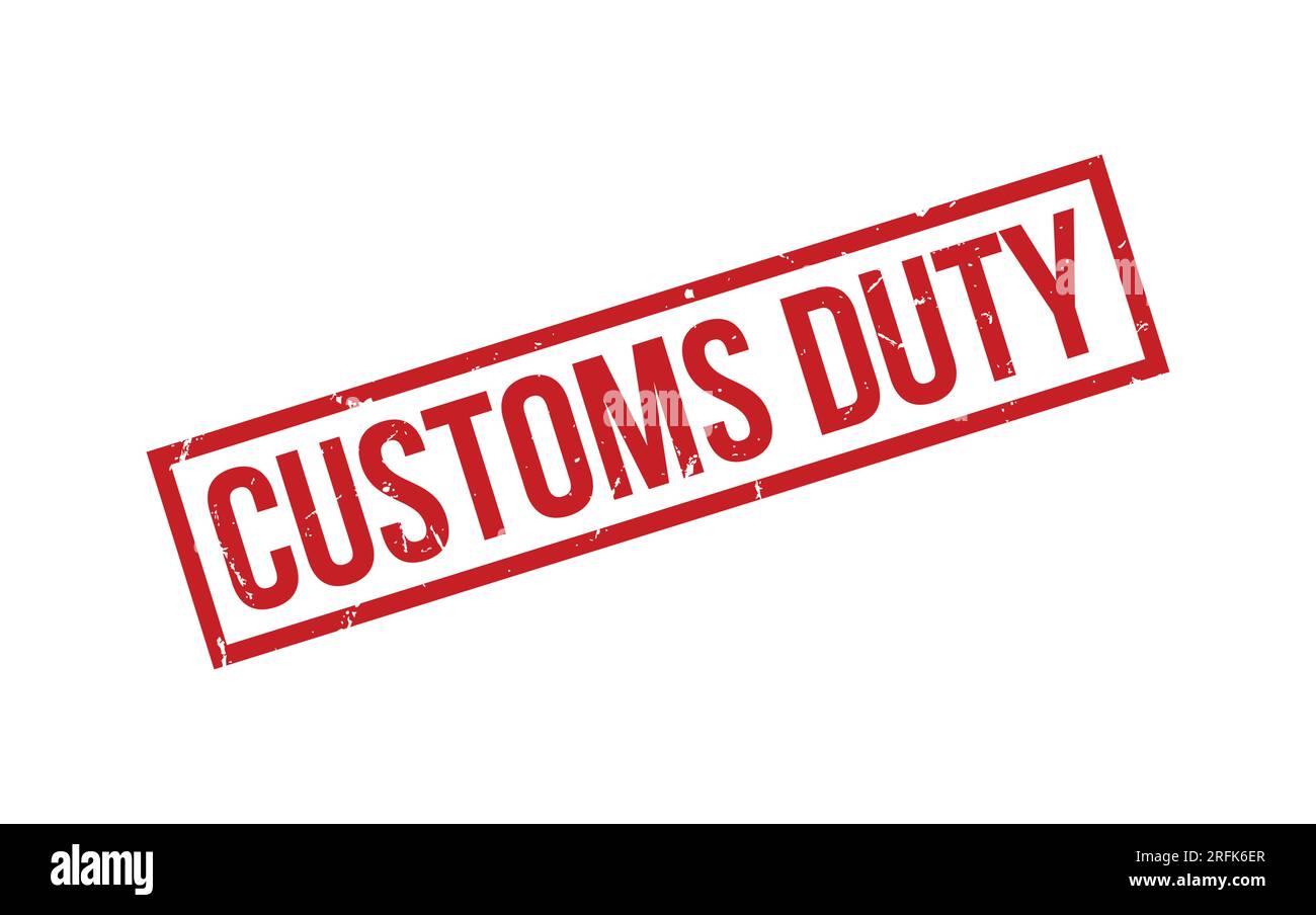 Red Customs Duty Rubber Stamp Seal Vector Stock Vector Image & Art - Alamy