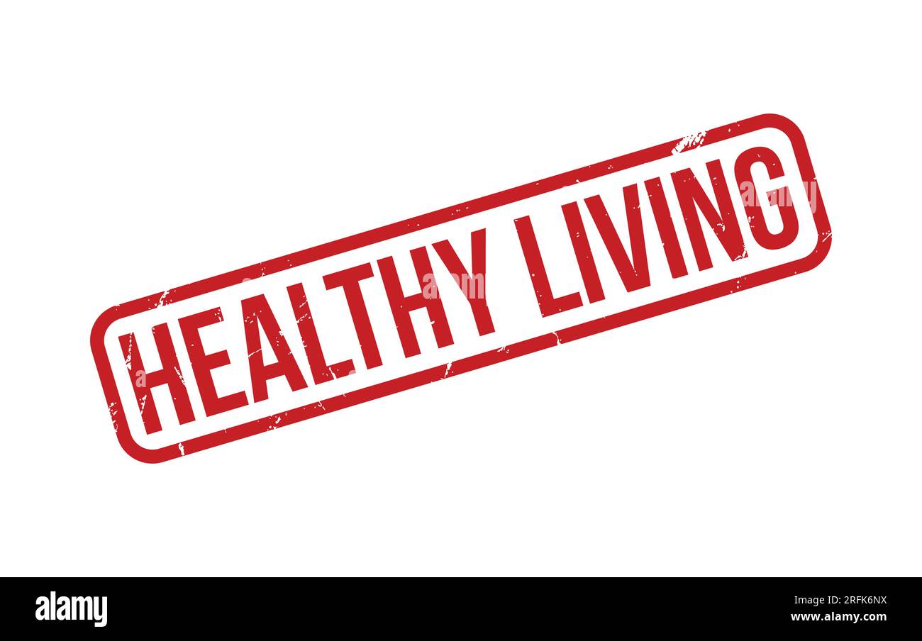 Red Healthy Living Rubber Stamp Seal Vector Stock Vector Image & Art ...