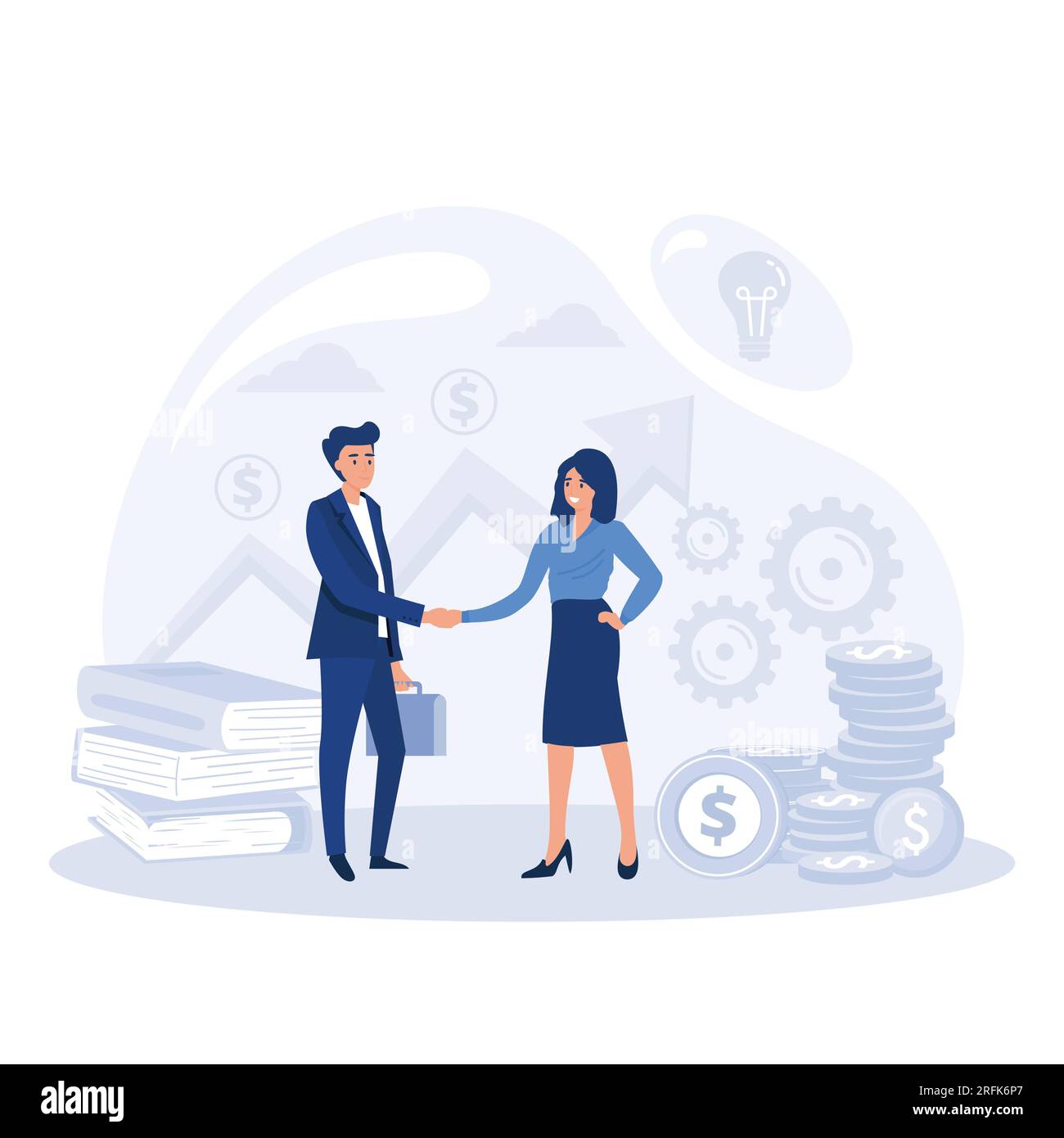 Man hand shaking office Stock Vector Images - Alamy