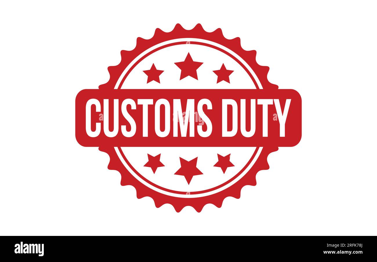 Customs Duty rubber grunge stamp seal vector Stock Vector Image & Art ...