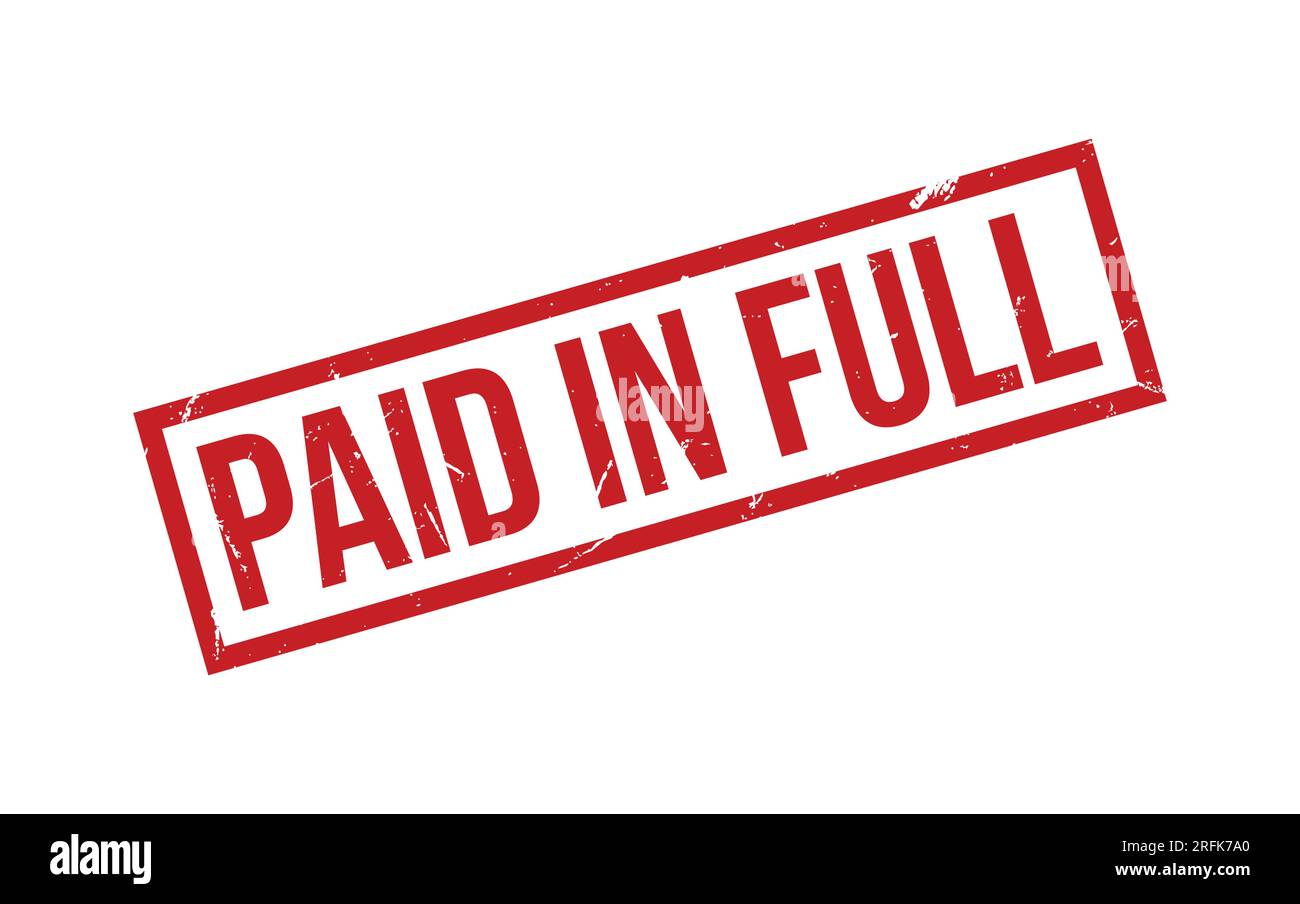 Red Paid In Full Rubber Stamp Seal Vector Stock Vector Image & Art - Alamy
