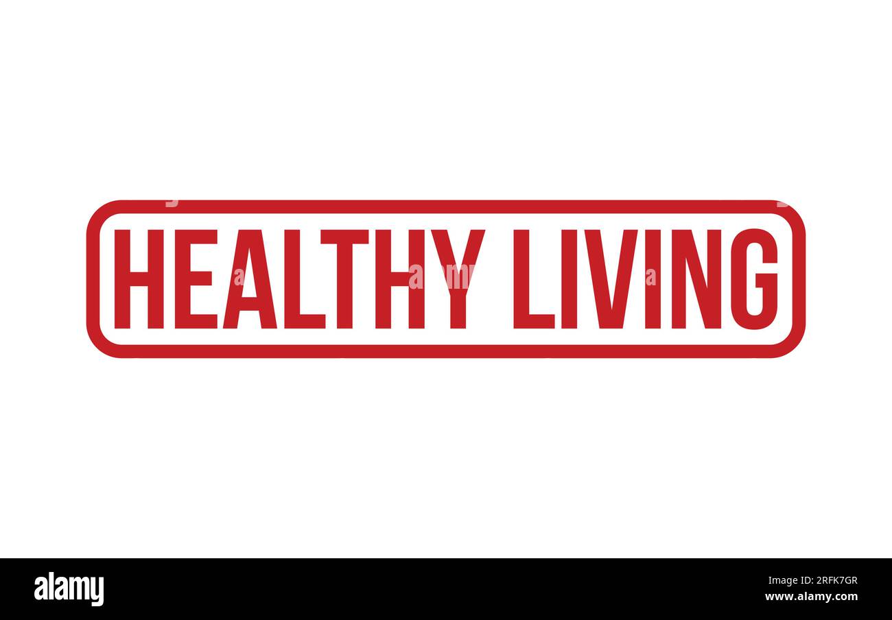 Red Healthy Living Rubber Stamp Seal Vector Stock Vector Image & Art ...