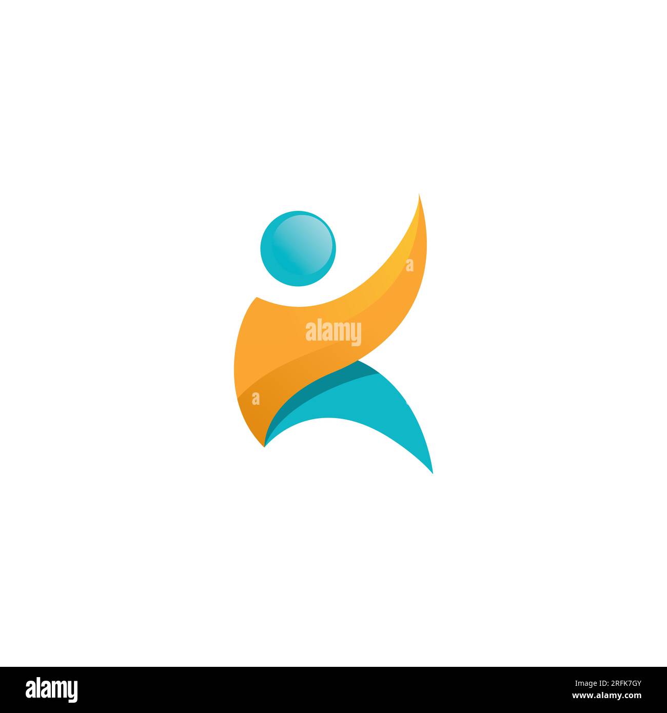 K People Logo Design. Letter K Human Logo. Abstract People Vector Stock ...