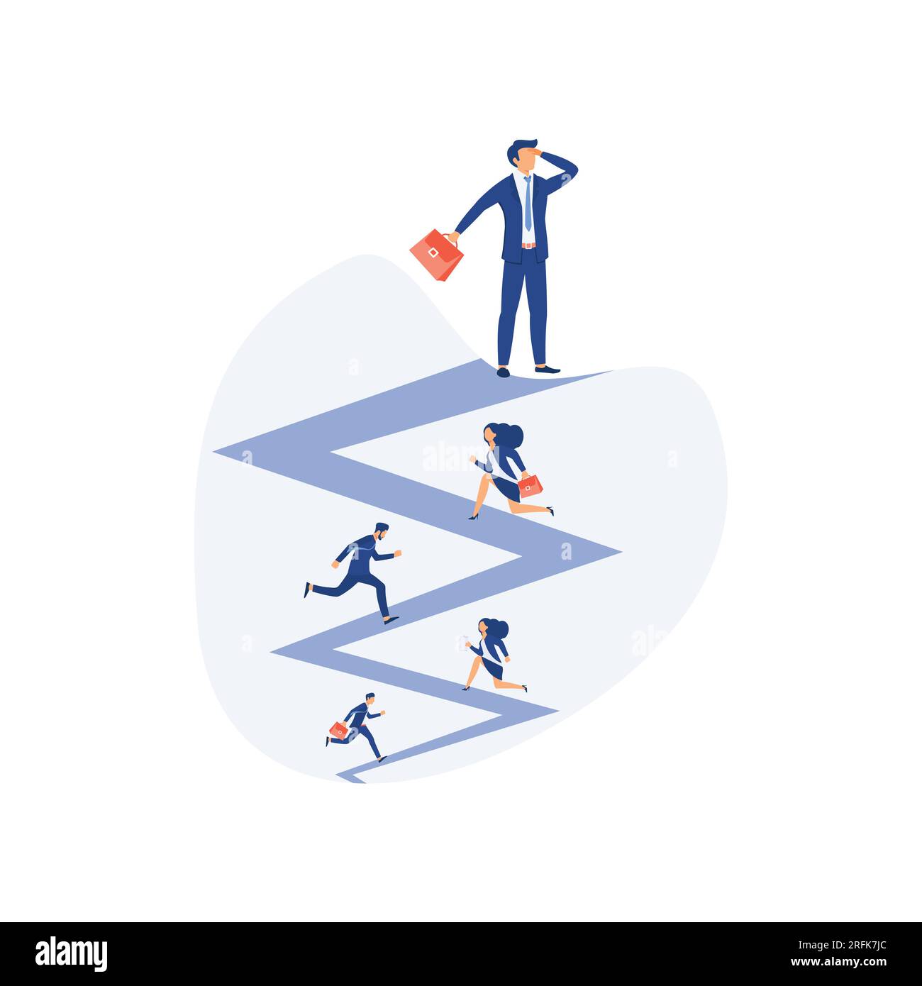 Success. Way up. Business vector illustration, flat vector modern ...