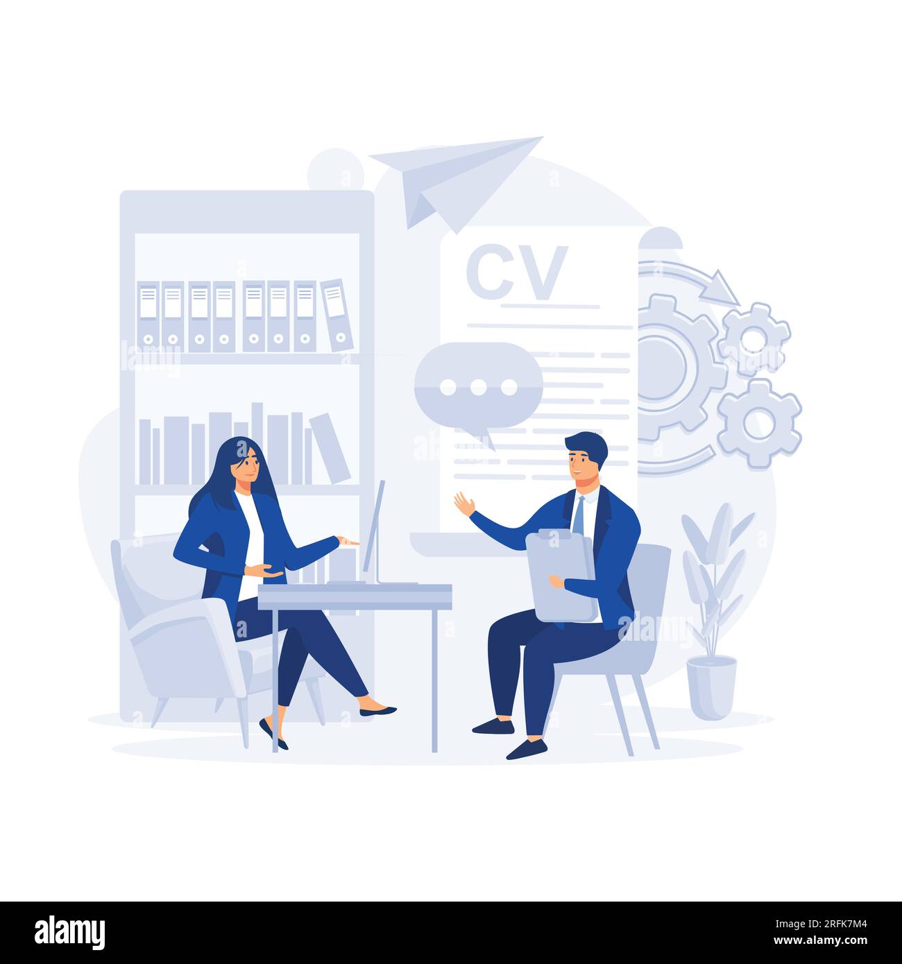 HR specialist having an interview with job applicant. Job interview ...