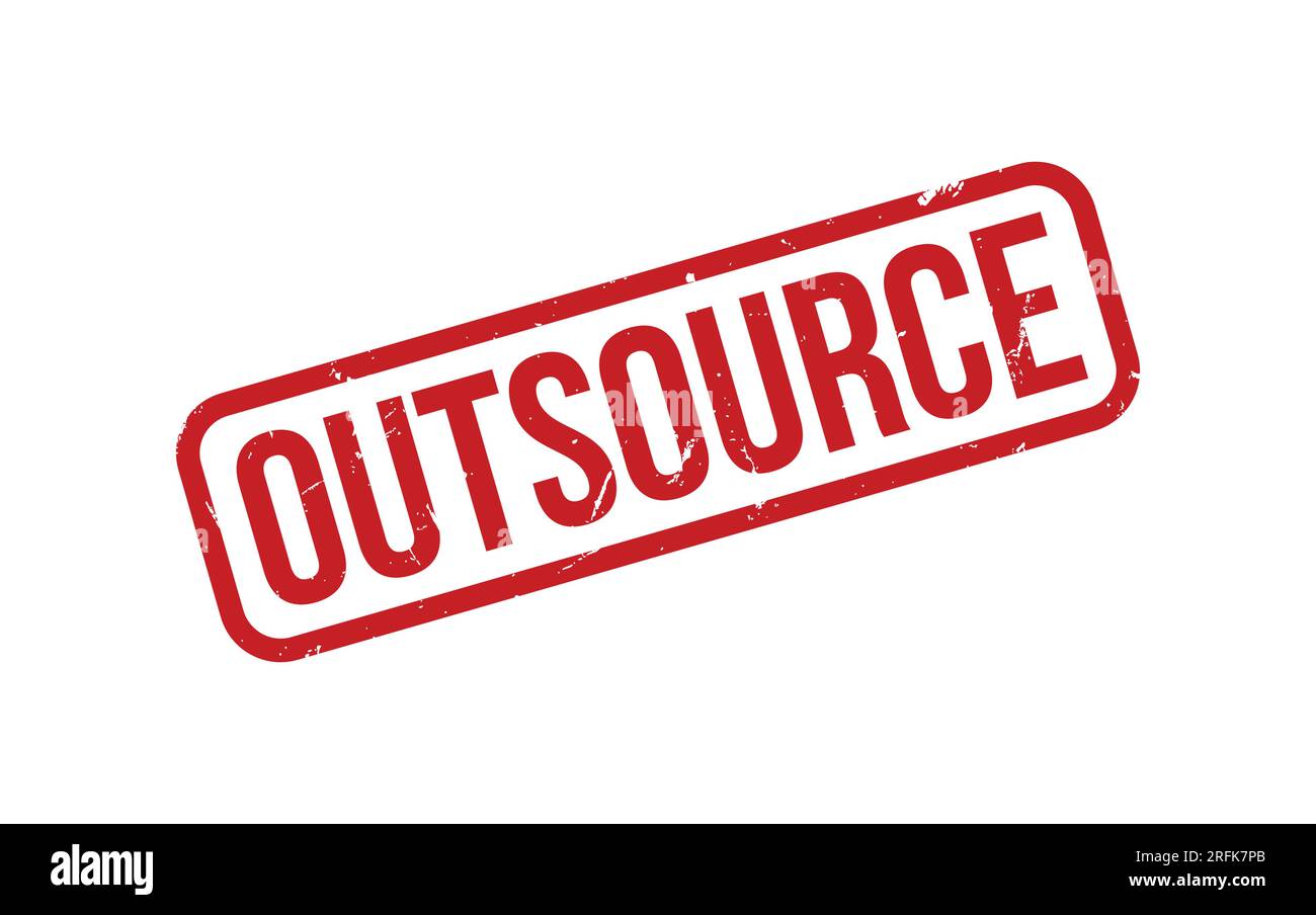 Red Outsource Rubber Stamp Seal Vector Stock Vector Image & Art - Alamy