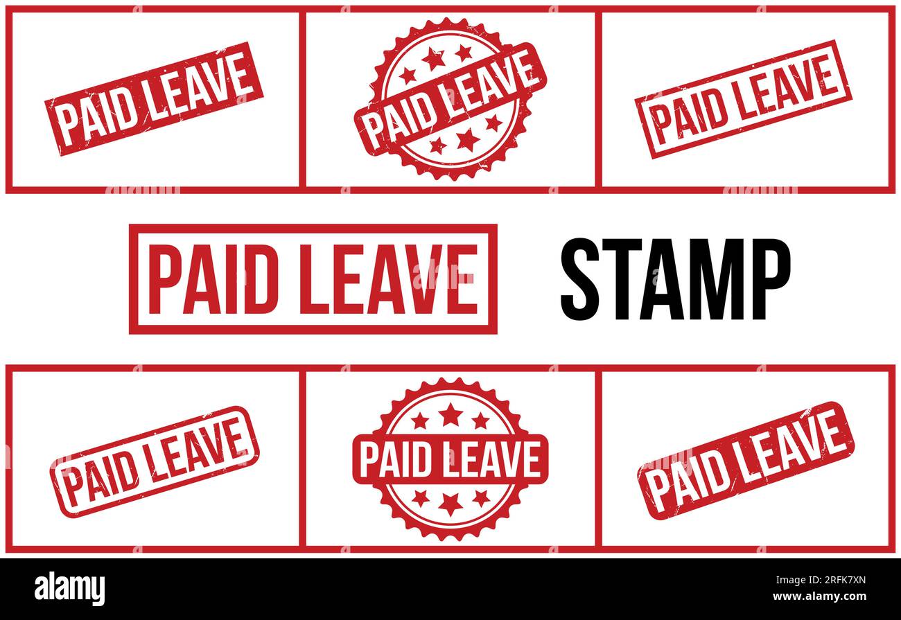 Paid Leave Rubber Stamp Set Vector Stock Vector Image & Art - Alamy