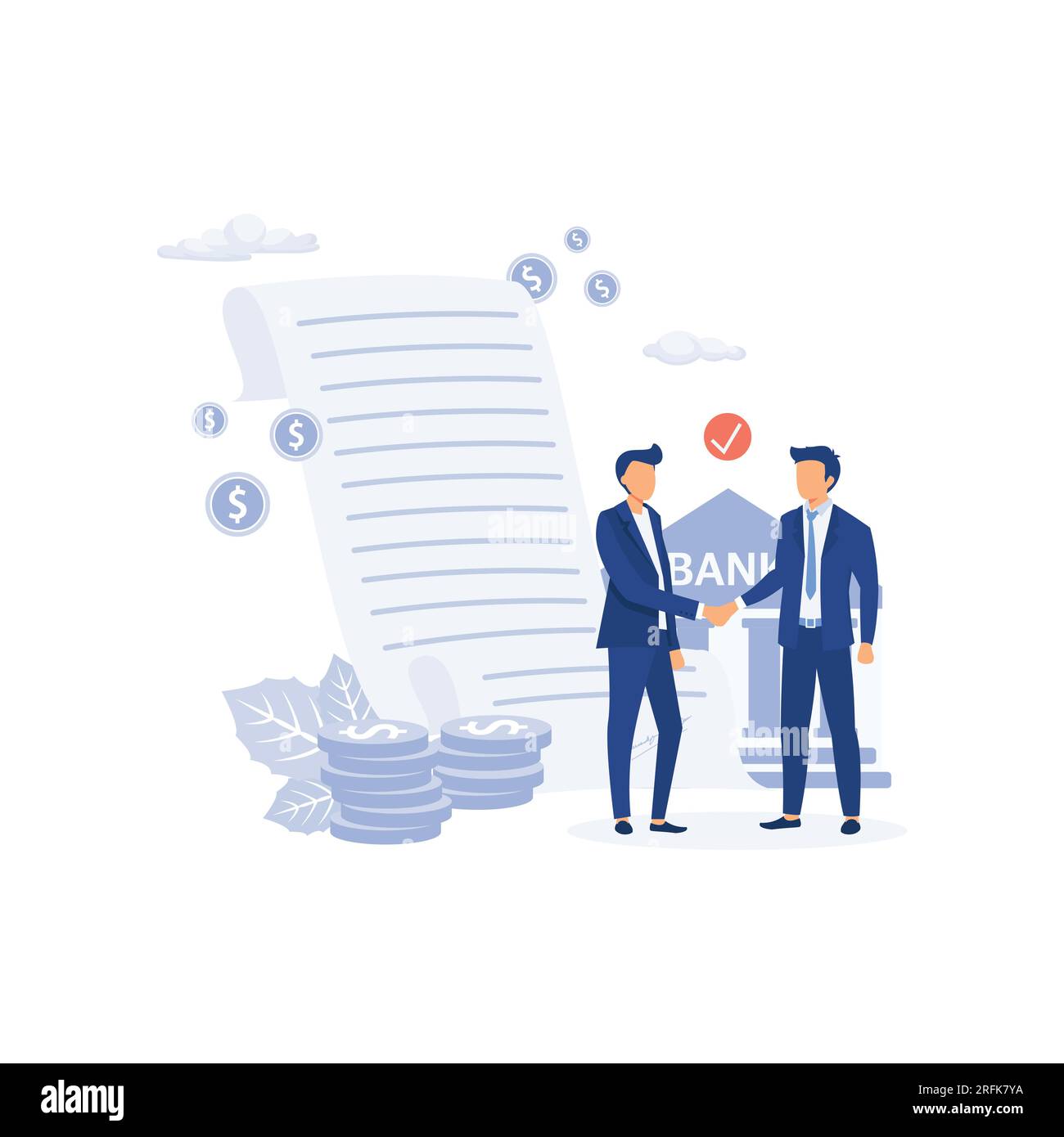 Loan agreements borrow money from the bank, personal loan or financial ...