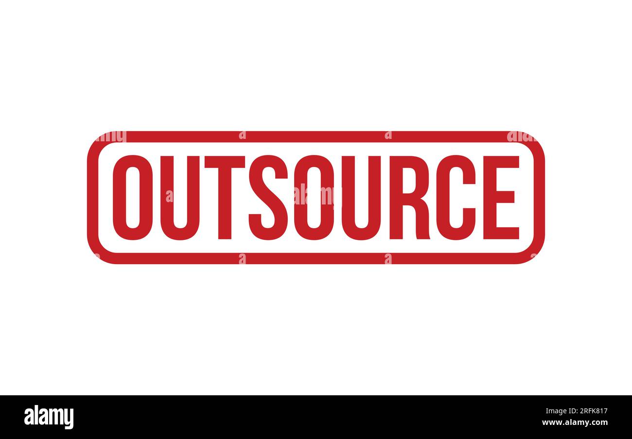Red Outsource Rubber Stamp Seal Vector Stock Vector Image & Art - Alamy