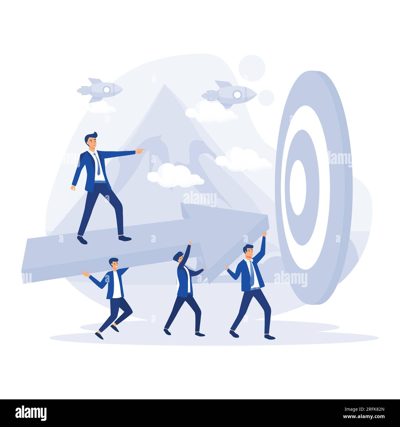 Business Goals Achievement Concept, Aim Mission Challenge Task Solution ...