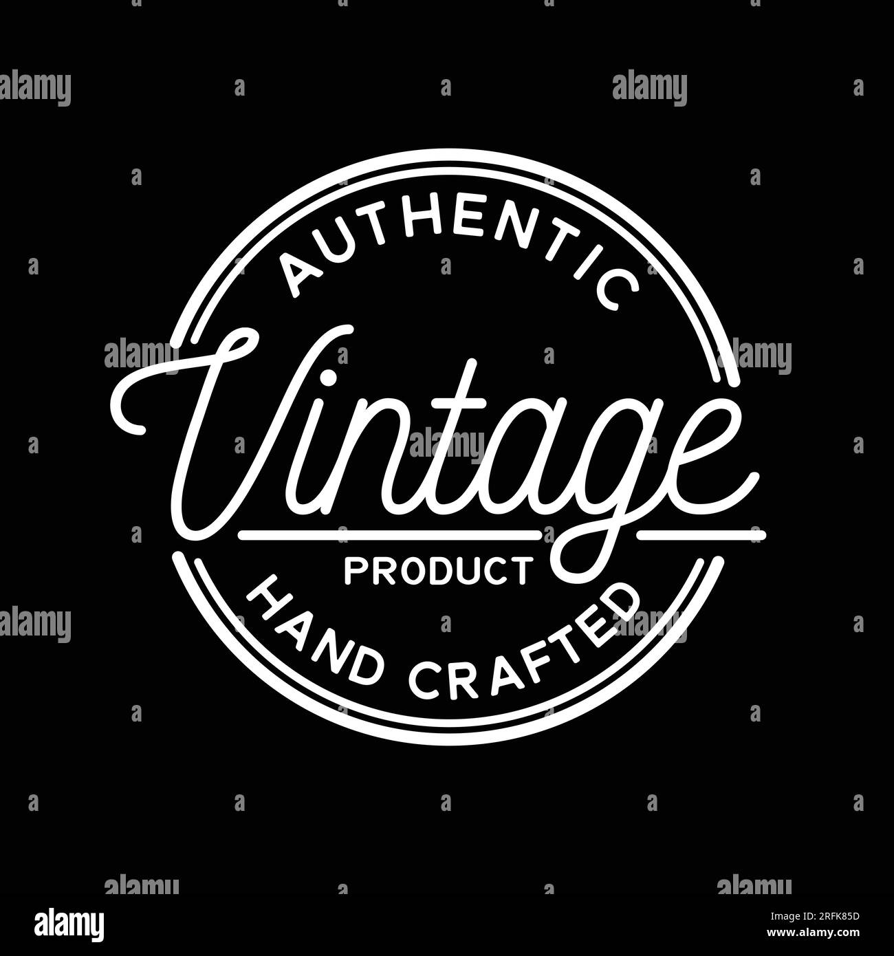 Authentic Vintage Product Design Template. Hand Crafted Stamp Design ...