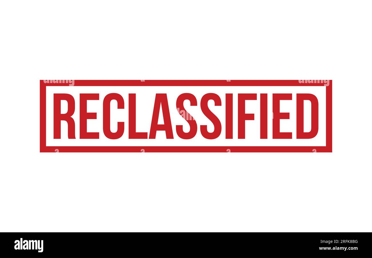 Red Reclassified Rubber Stamp Seal Vector Stock Vector Image & Art - Alamy