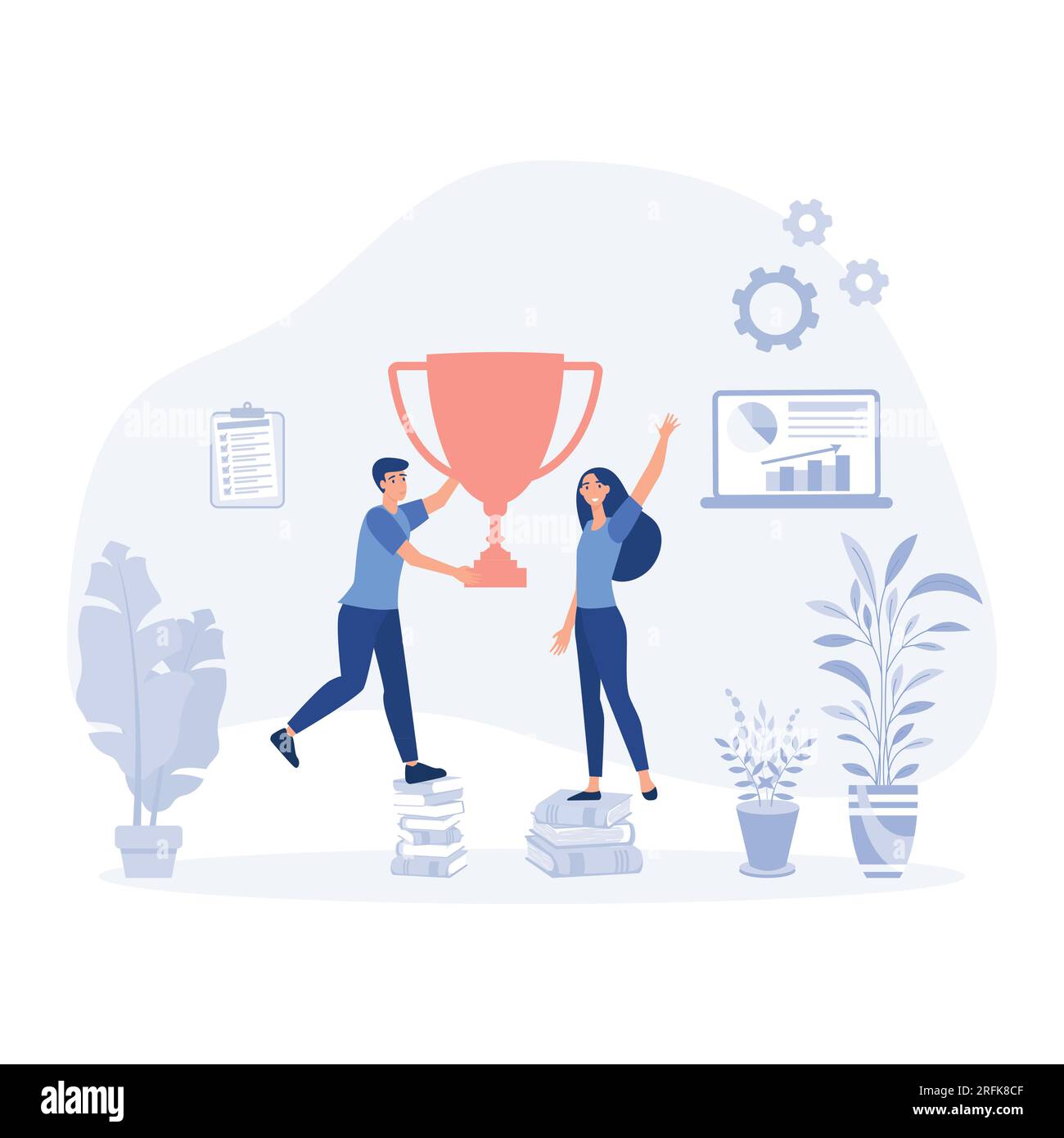 Positive workplace illustration Stock Vector Images - Alamy