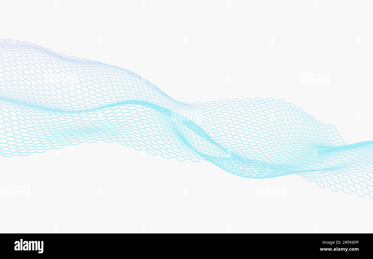 Hexagonal wave pattern Cut Out Stock Images & Pictures - Alamy