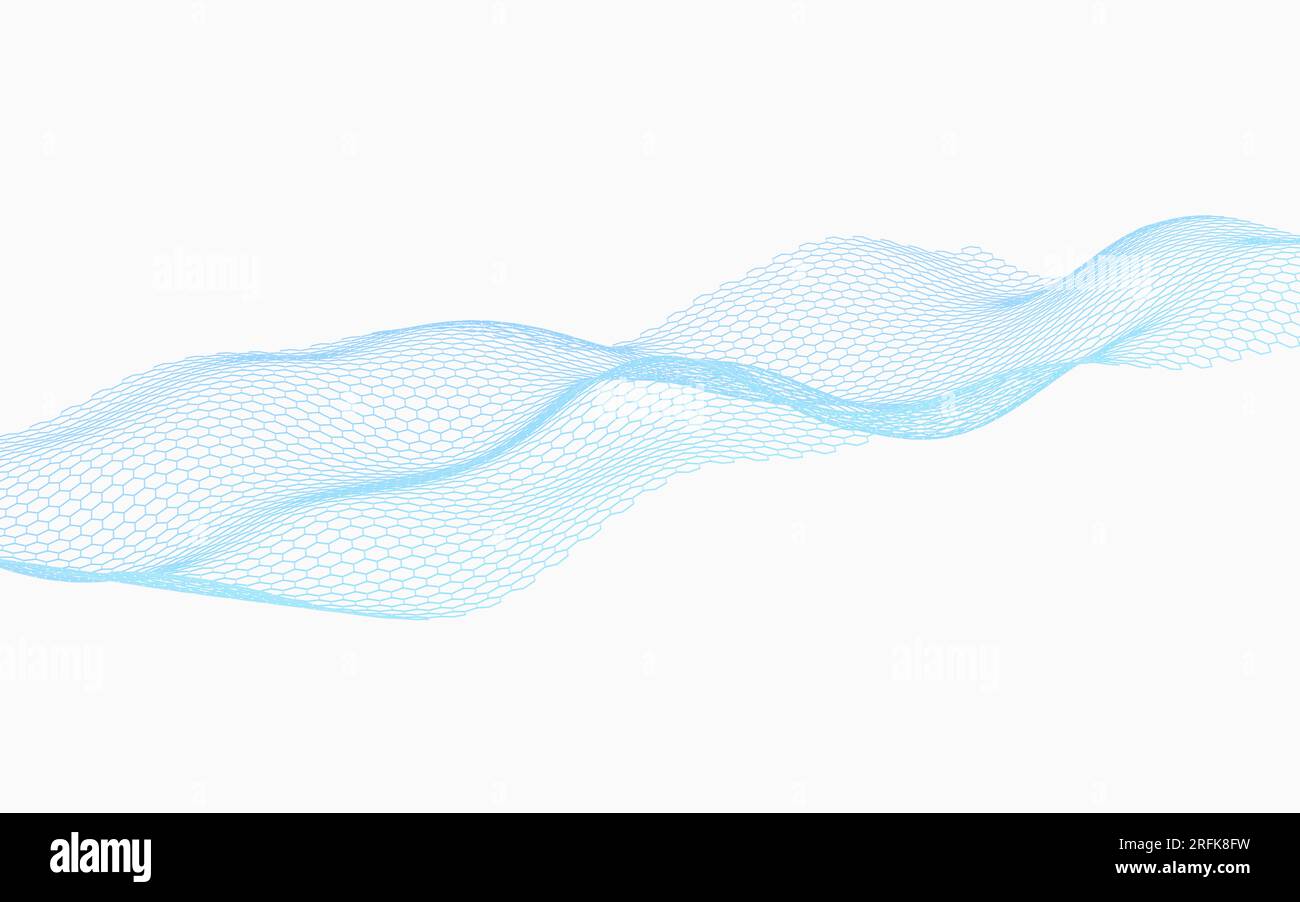 Abstract hexagonal grid background, 3d rendering. Digital drawing Stock ...