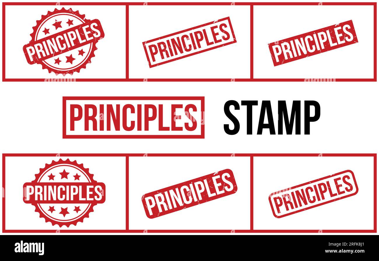 Principles Rubber Stamp Set Vector Stock Vector Image & Art - Alamy