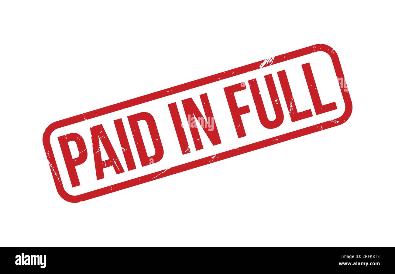 Paid In Full Rubber Stamp