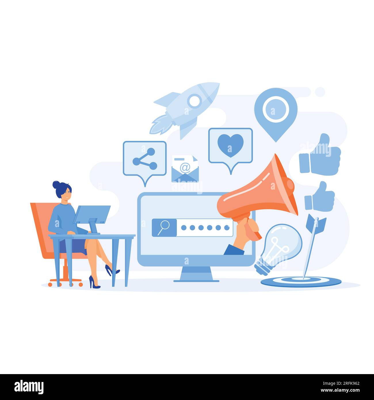 Marketing board campaign Stock Vector Images - Alamy