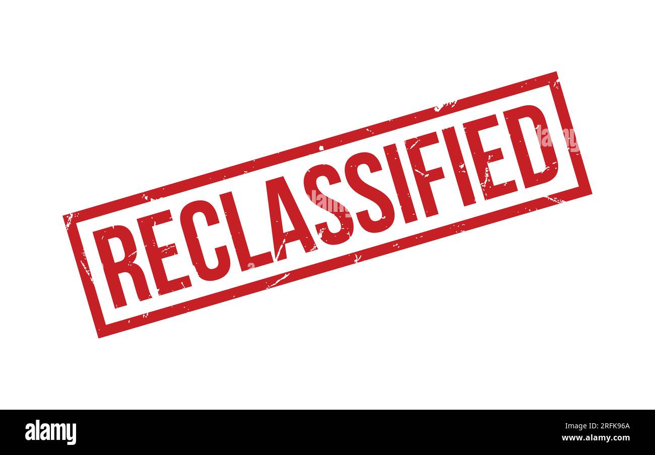 Red Reclassified Rubber Stamp Seal Vector Stock Vector Image & Art - Alamy