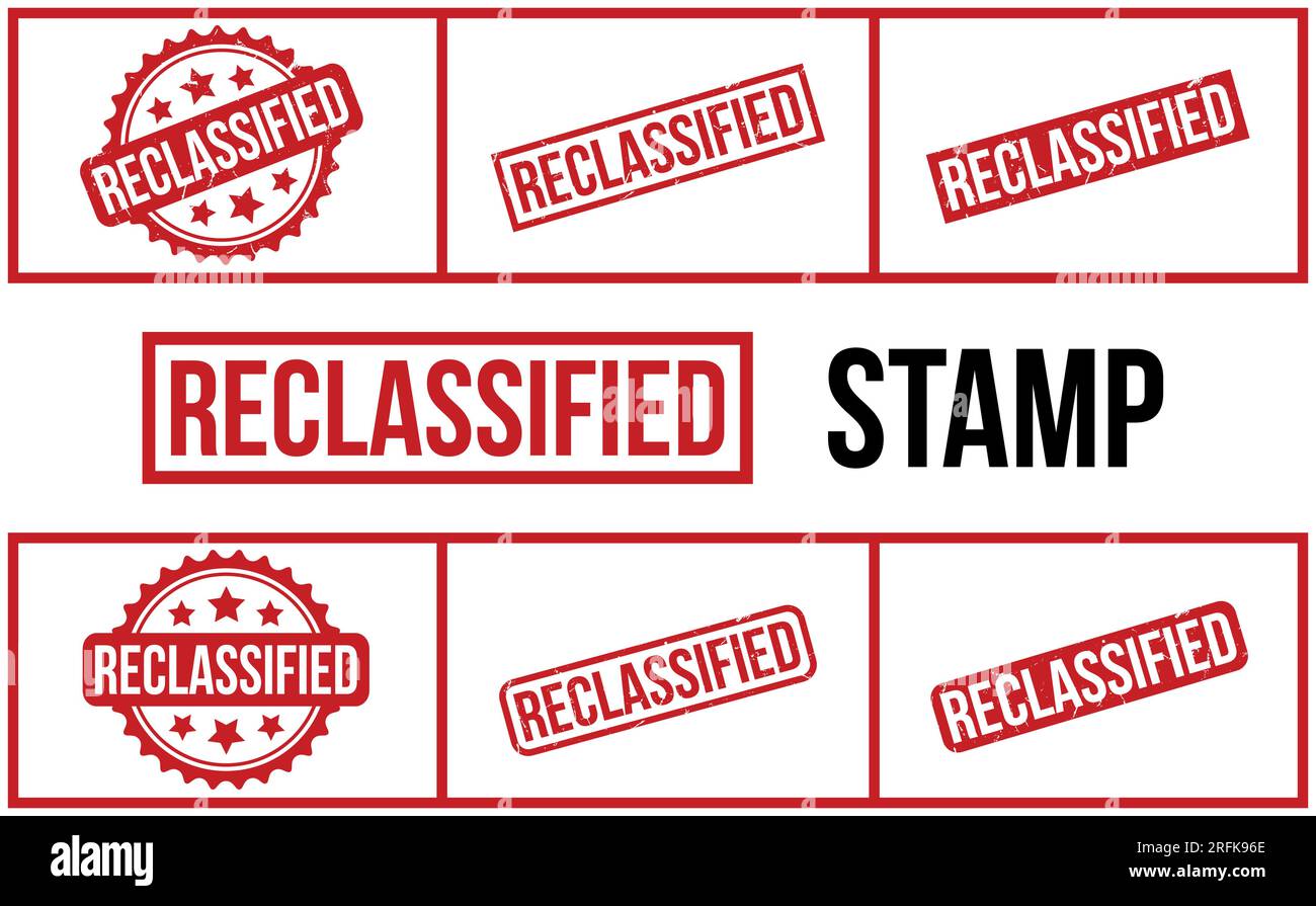 Reclassified Rubber Stamp Set Vector Stock Vector Image & Art - Alamy