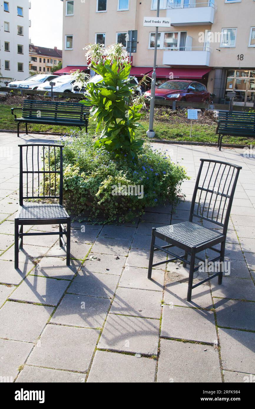 Outdoor installation above the Austrian-Swedish designer and architect ...