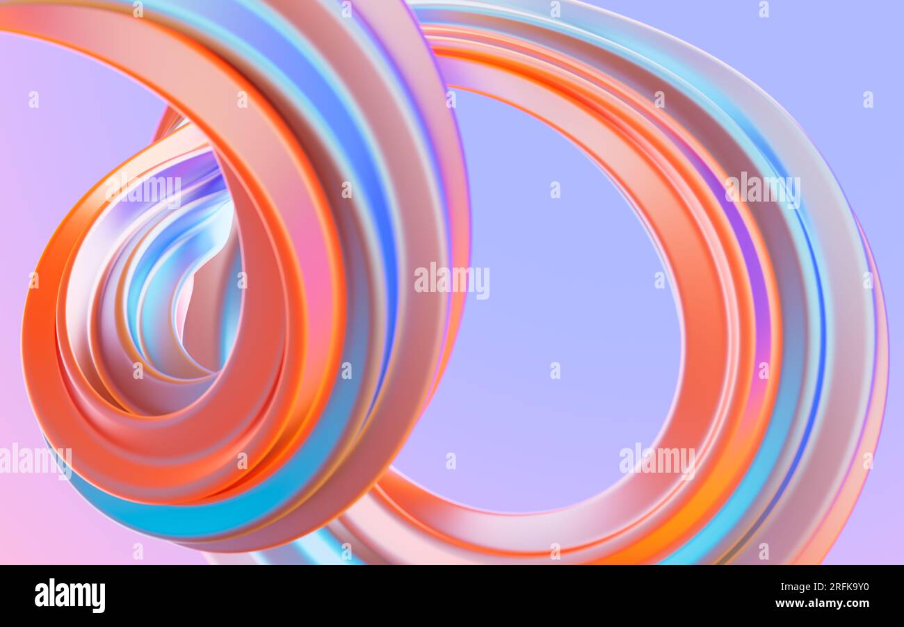 Abstract gradient curve background, 3d rendering. Digital drawing Stock ...