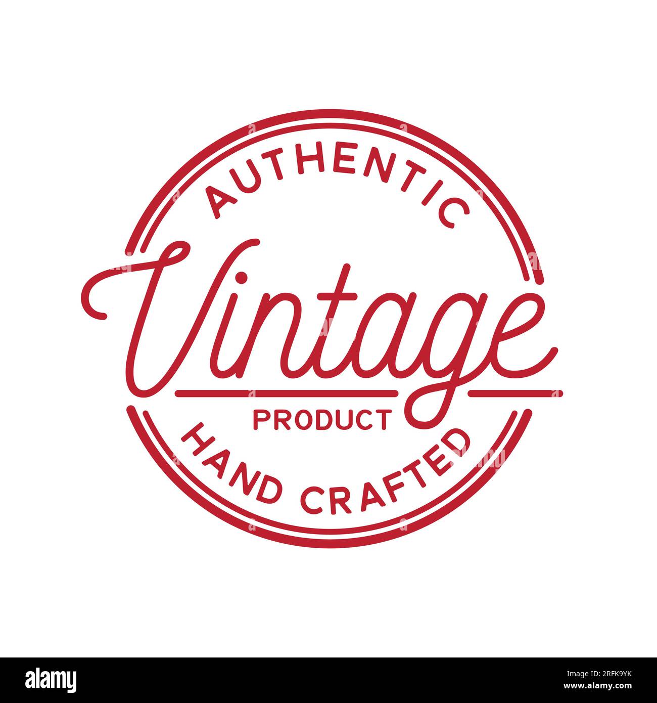 Authentic Vintage Product Design Template. Hand Crafted Stamp Design ...