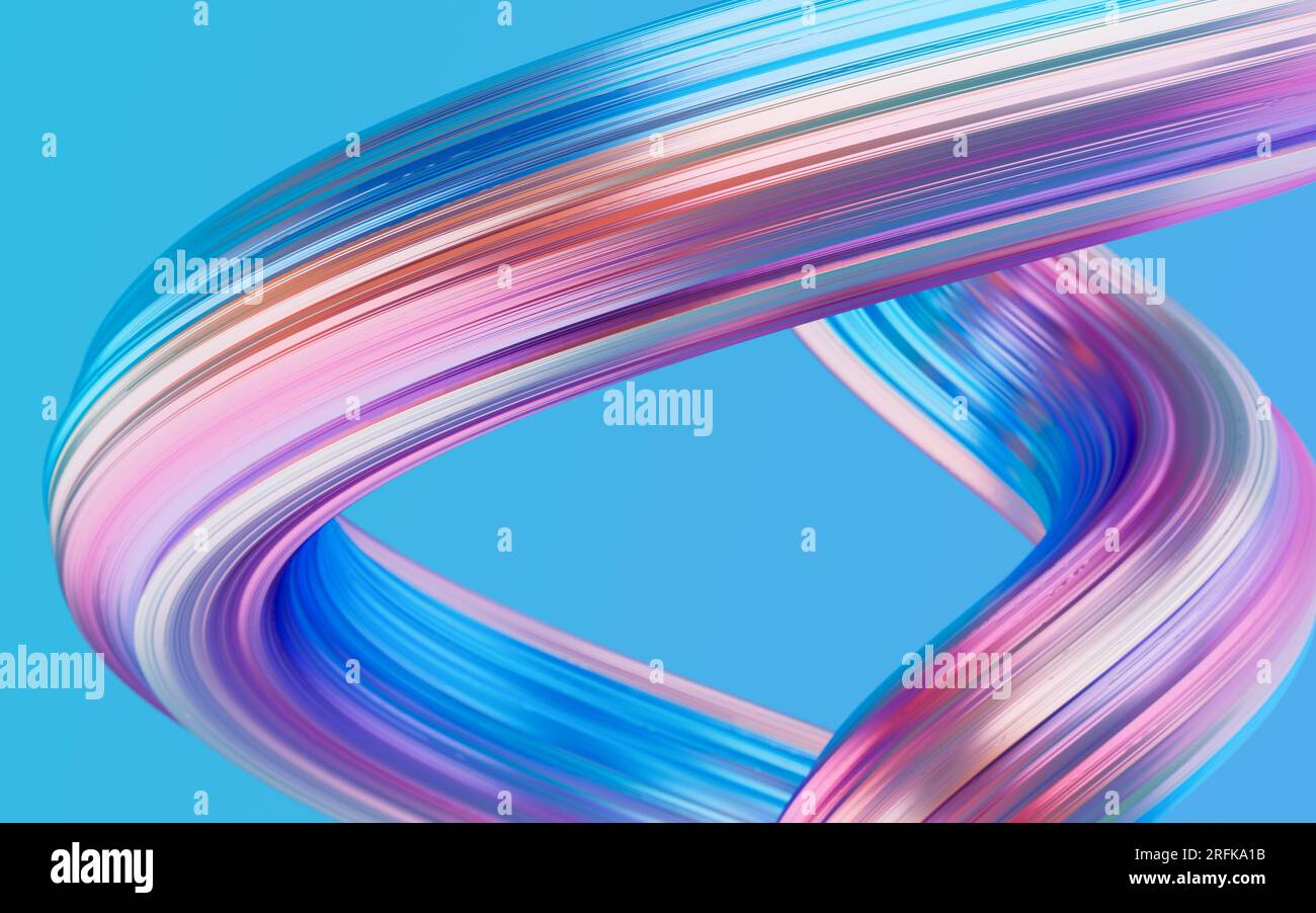 Abstract gradient curve background, 3d rendering. Digital drawing Stock ...
