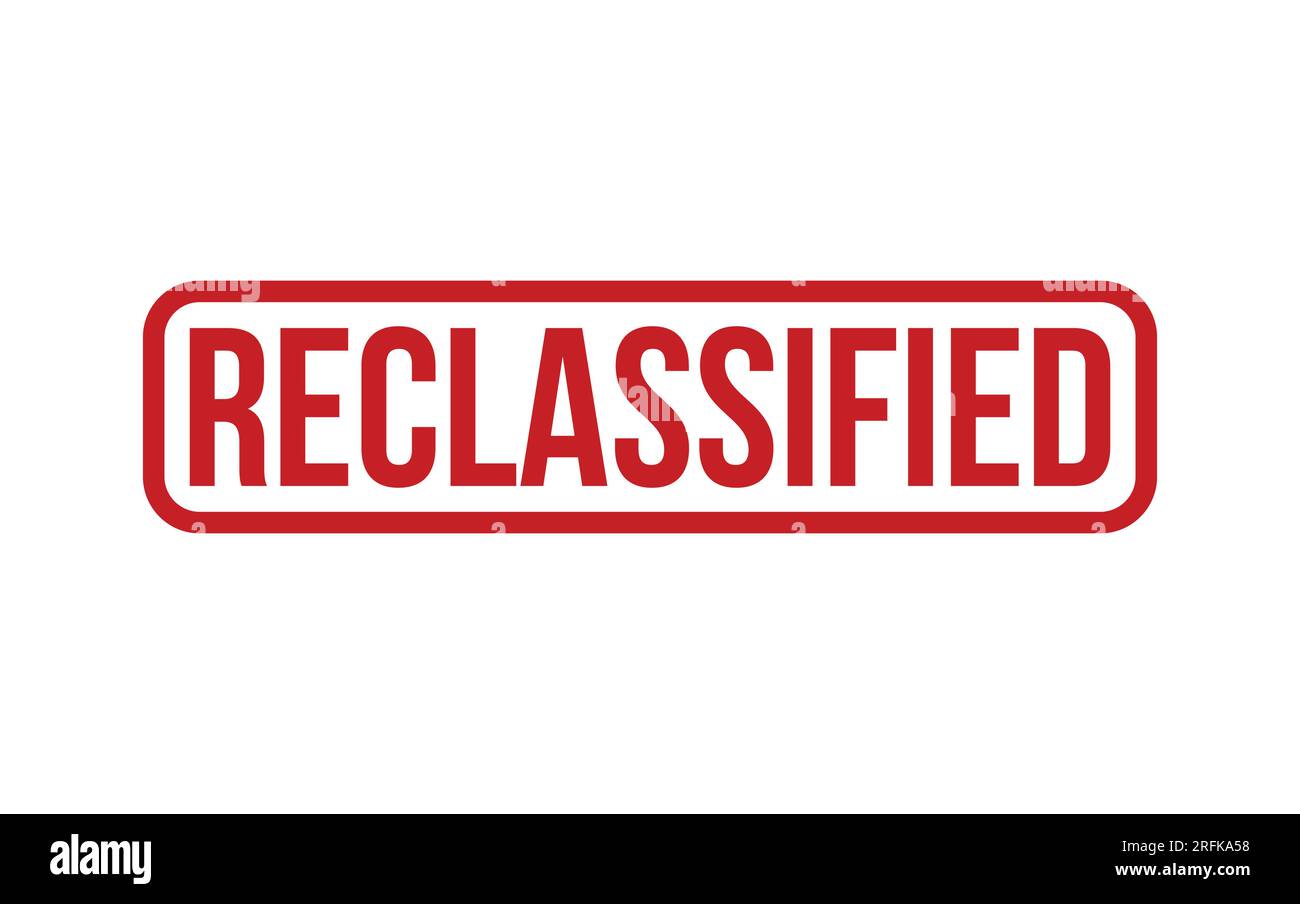 Red Reclassified Rubber Stamp Seal Vector Stock Vector Image & Art - Alamy