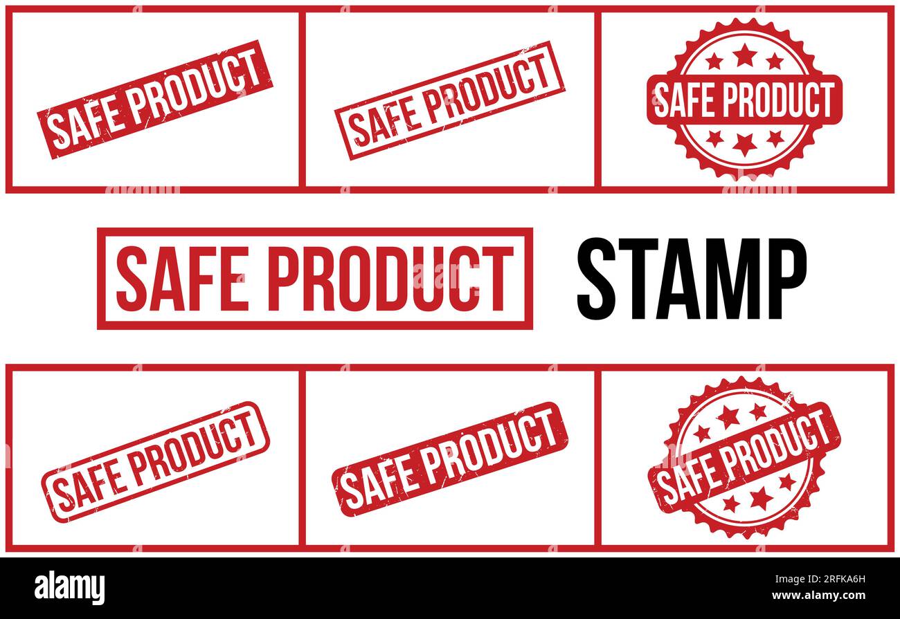 Safe Product Rubber Stamp Set Vector Stock Vector Image & Art - Alamy