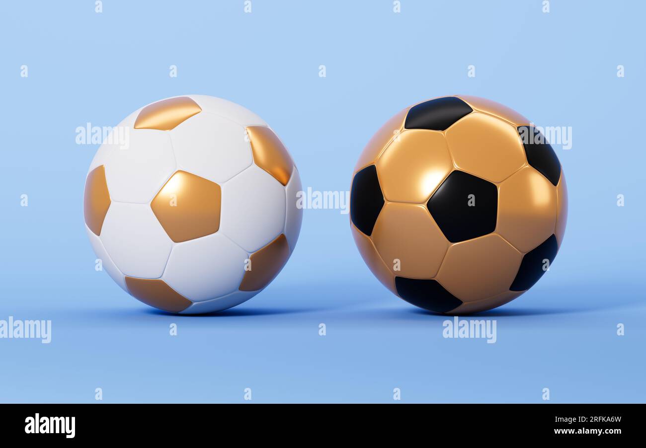 Cartoon football in the green background, 3d rendering. Digital drawing ...
