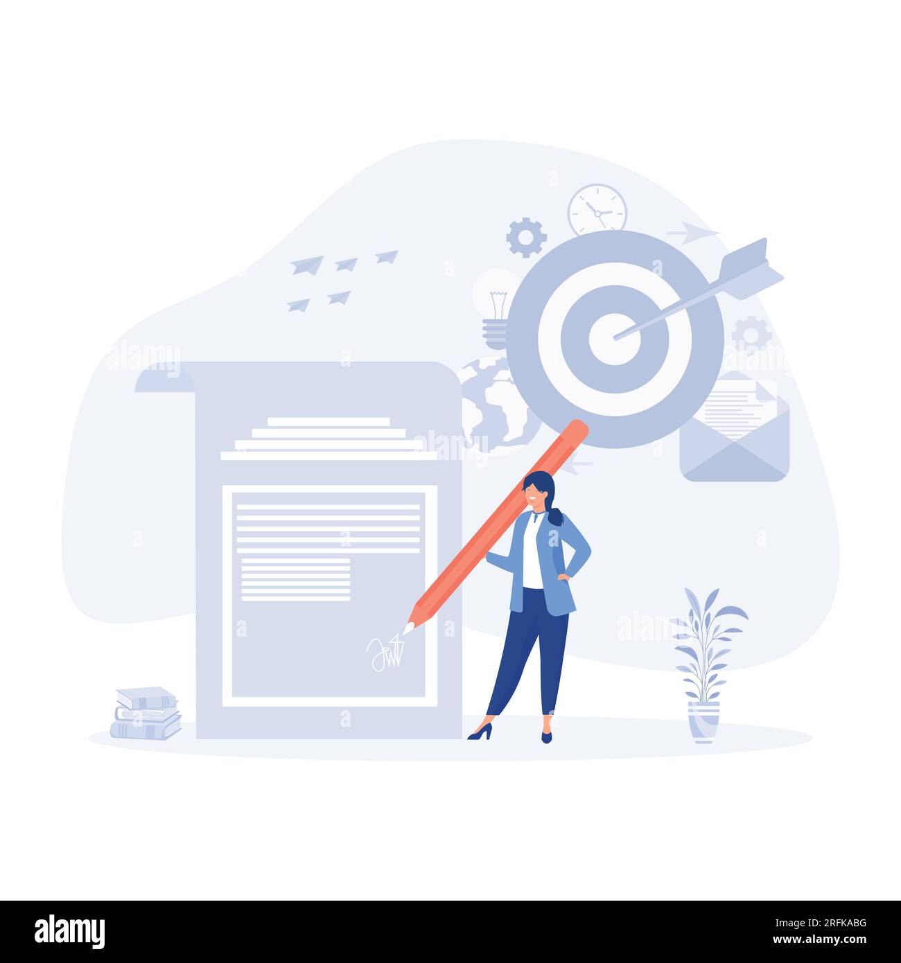 Business contract signing client Stock Vector Images - Alamy