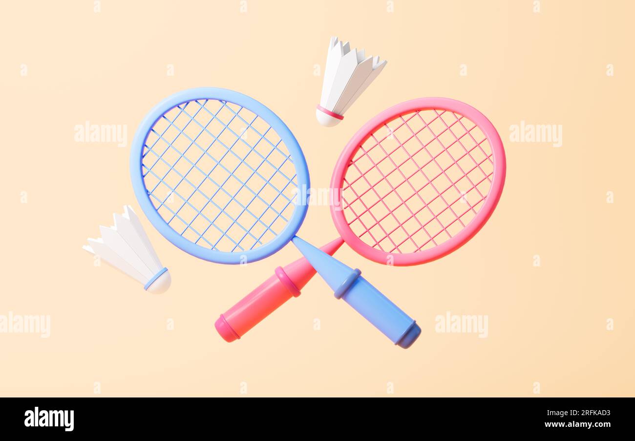 3d rendering badminton racket hi-res stock photography and images - Alamy