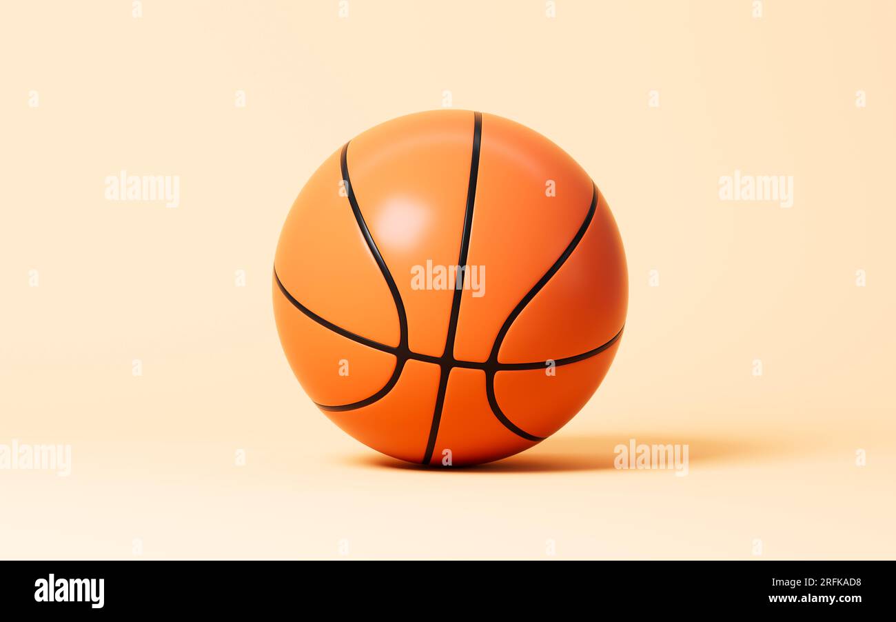 Cartoon basketball model, 3d rendering. Digital drawing Stock Photo - Alamy