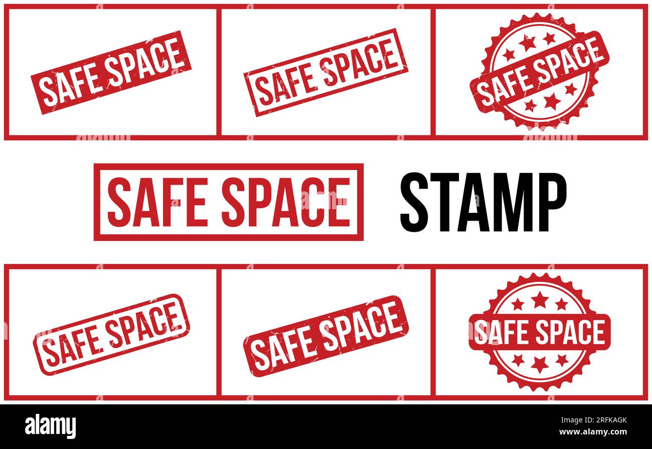 Safe Space Rubber Stamp Set Vector Stock Vector Image & Art - Alamy