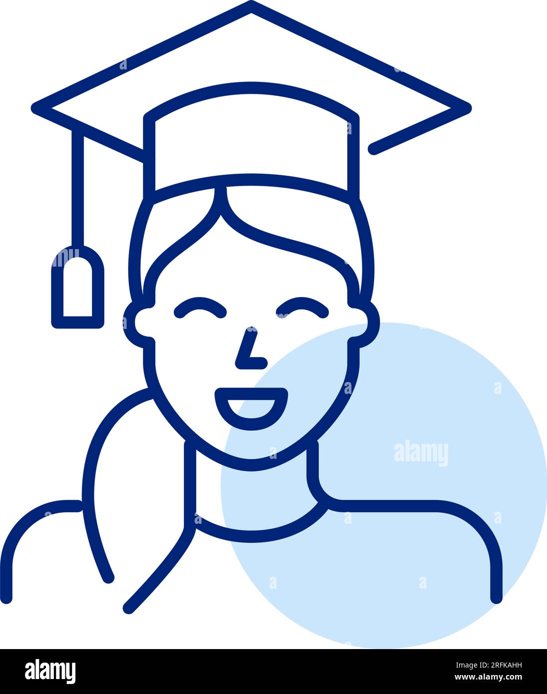 Bachelor university graduate. Smiling young woman wearing graduation ...