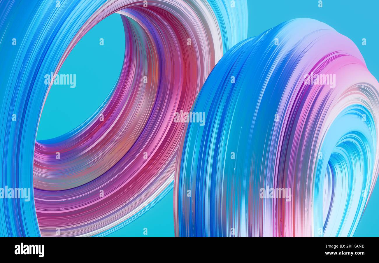 Abstract gradient curve background, 3d rendering. Digital drawing Stock ...