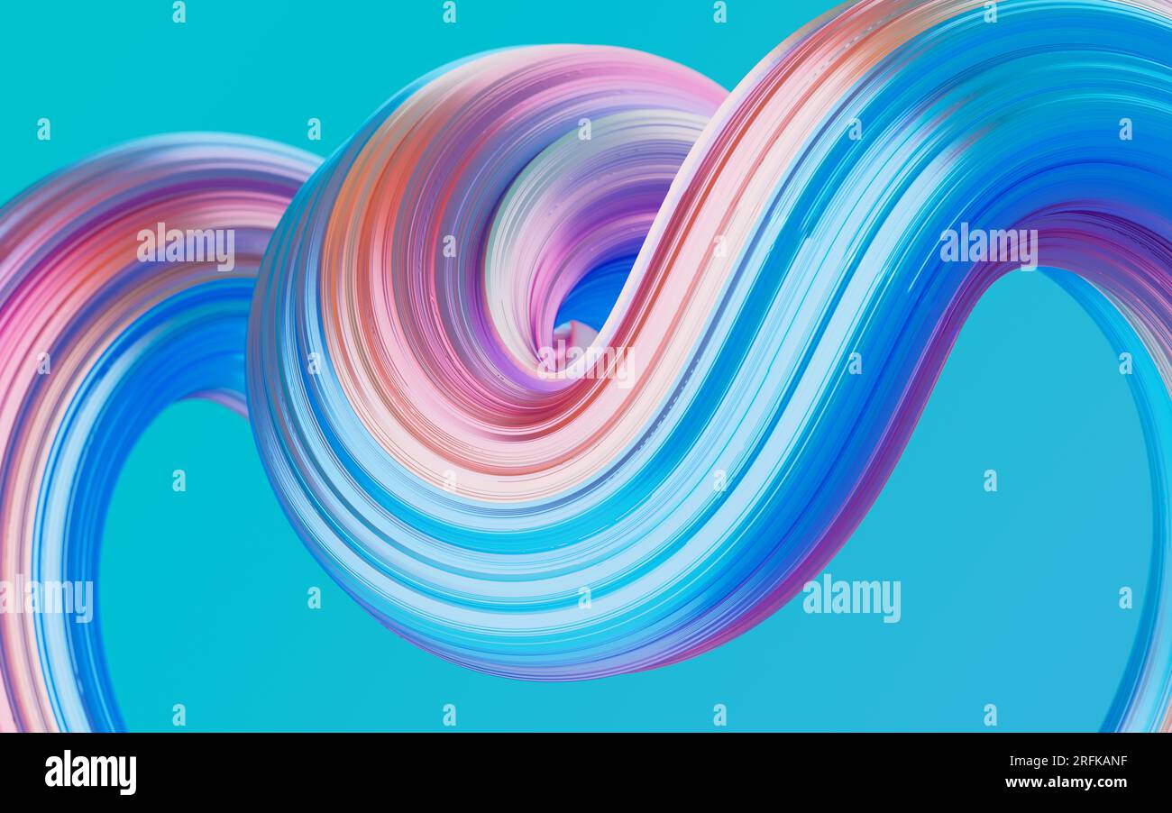 Abstract gradient curve background, 3d rendering. Digital drawing Stock Photo - Alamy
