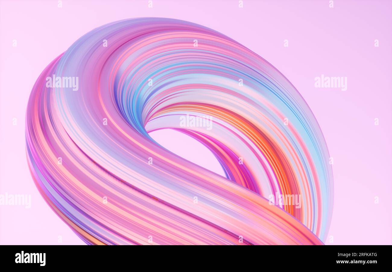 Abstract gradient curve background, 3d rendering. Digital drawing Stock ...