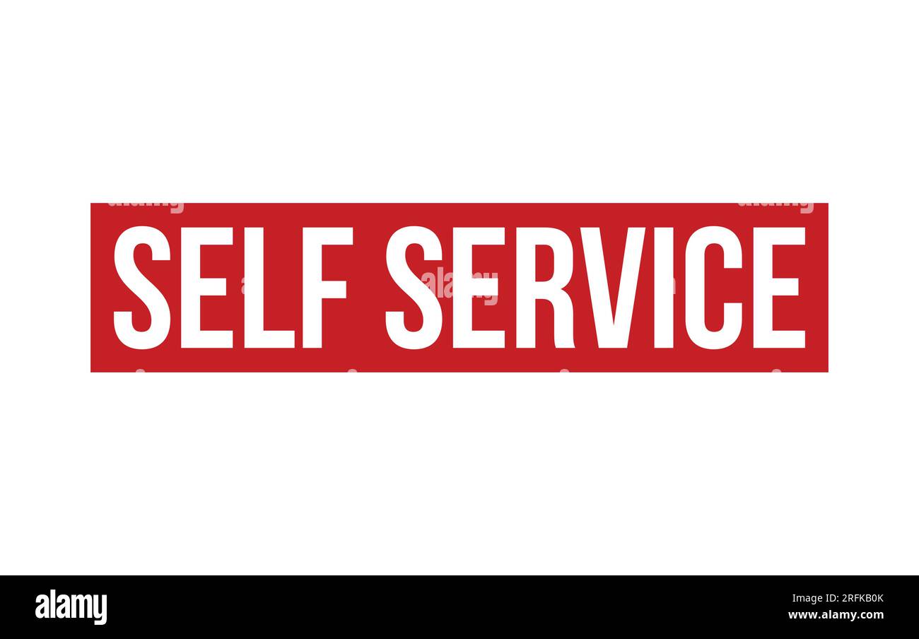 Self Service Rubber Stamp Seal Vector Stock Vector Image & Art - Alamy