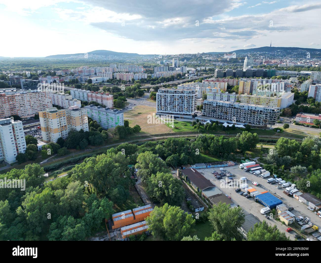 Bratislava - Petržalka District Skyline Stock Photo - Alamy