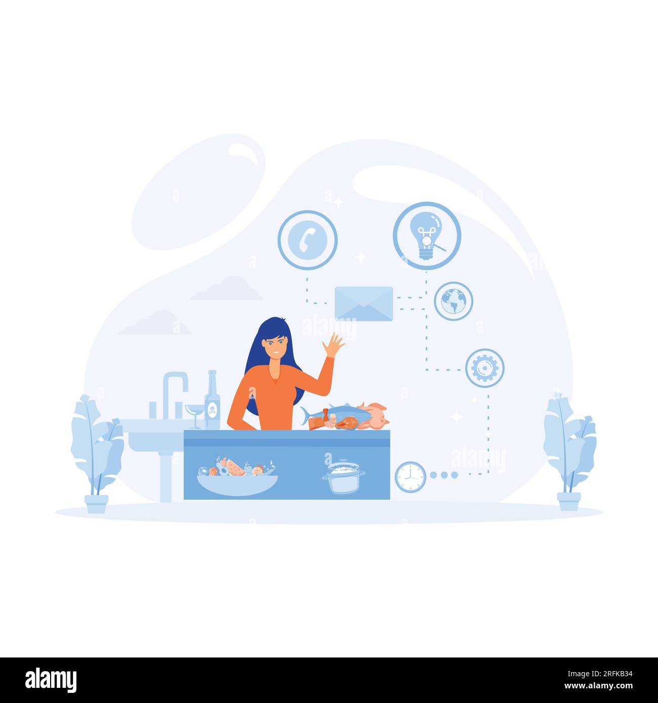 Work life balance motherhood Stock Vector Images - Alamy