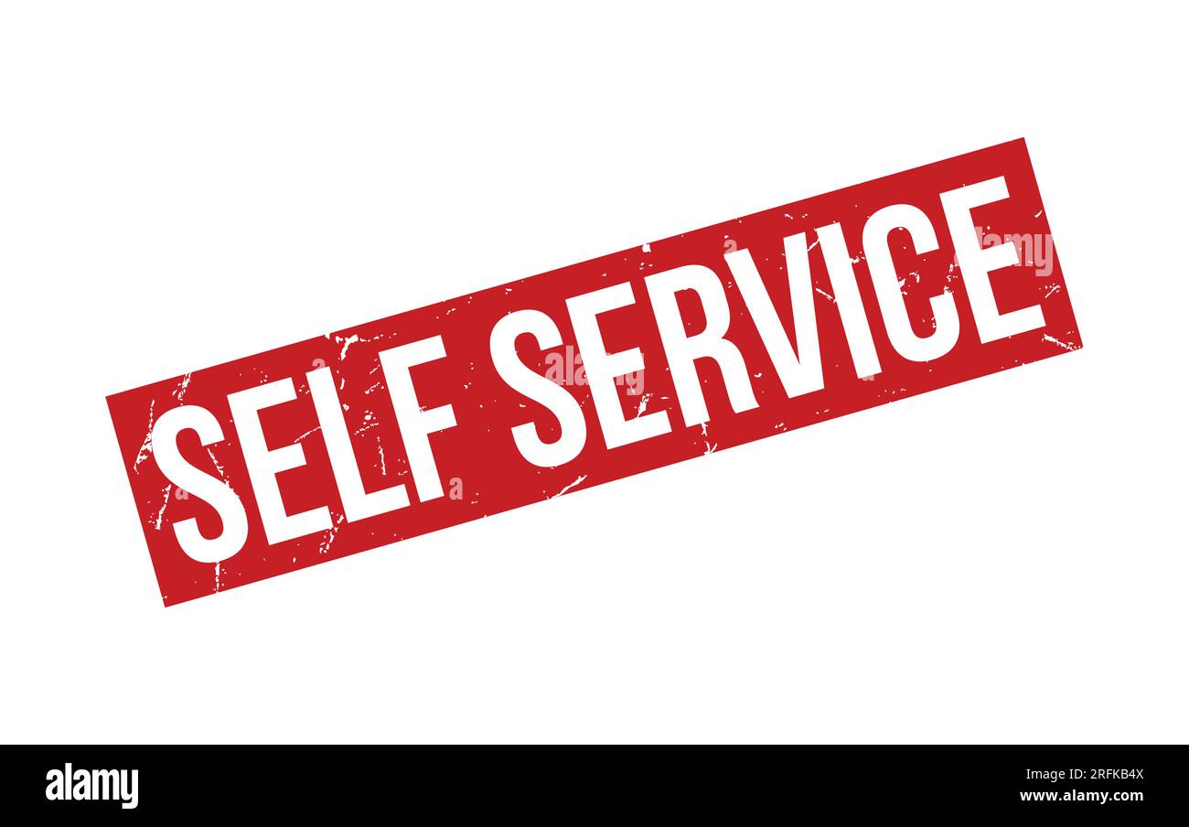 Self Service Rubber Stamp Seal Vector Stock Vector Image & Art - Alamy