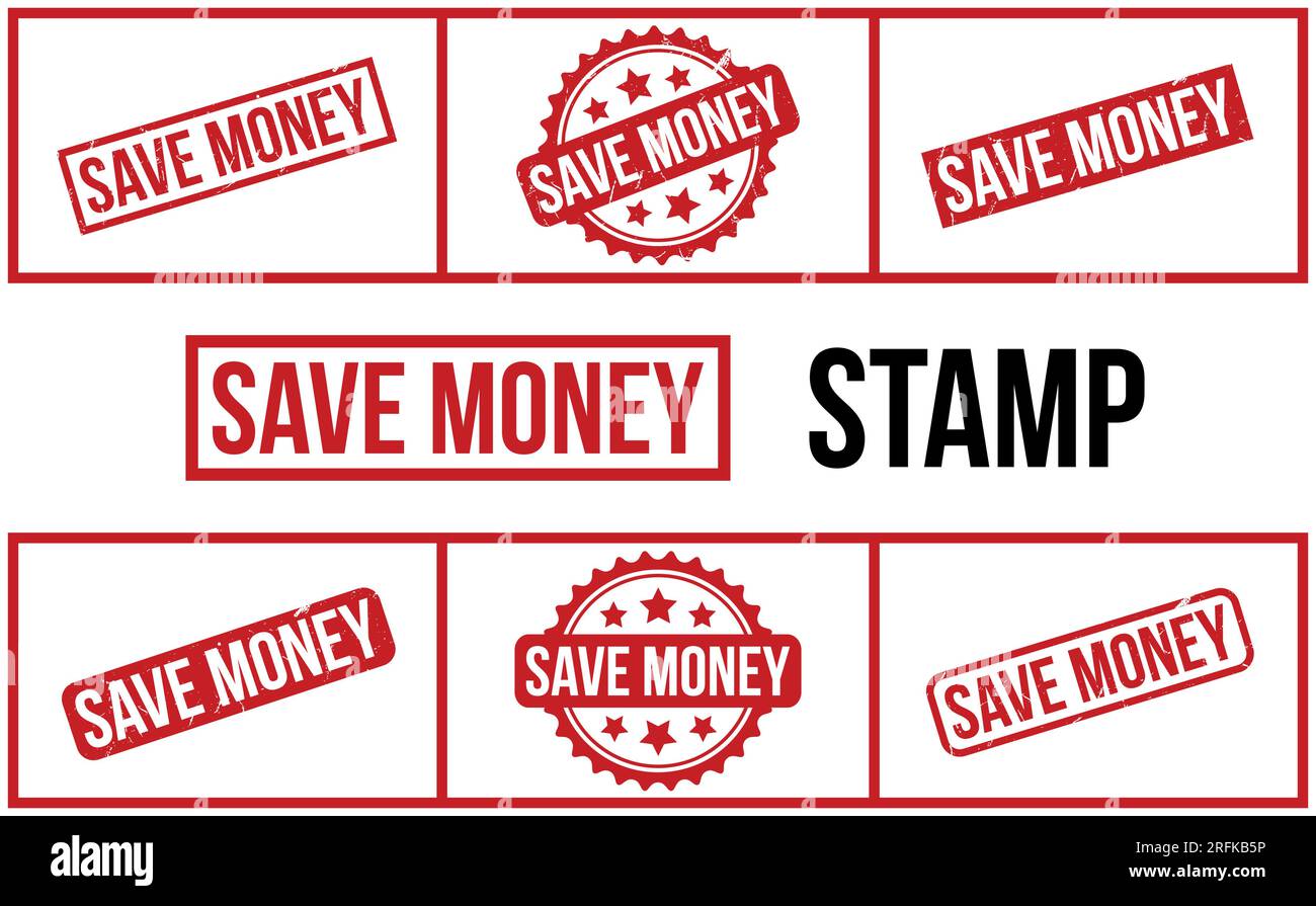 Save Money Rubber Stamp Set Vector Stock Vector Image & Art - Alamy