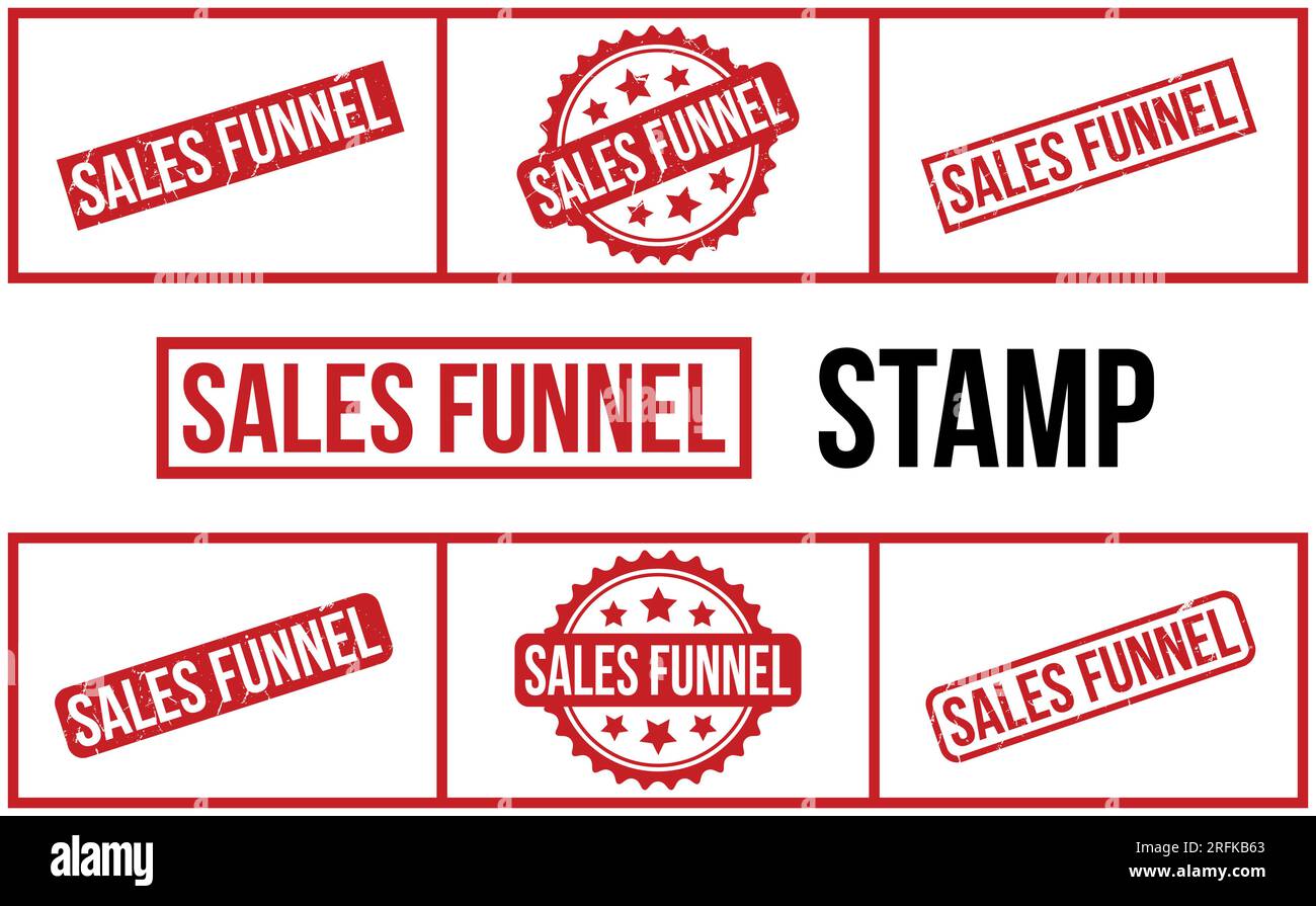 Sales Funnel Rubber Stamp Set Vector Stock Vector Image & Art - Alamy
