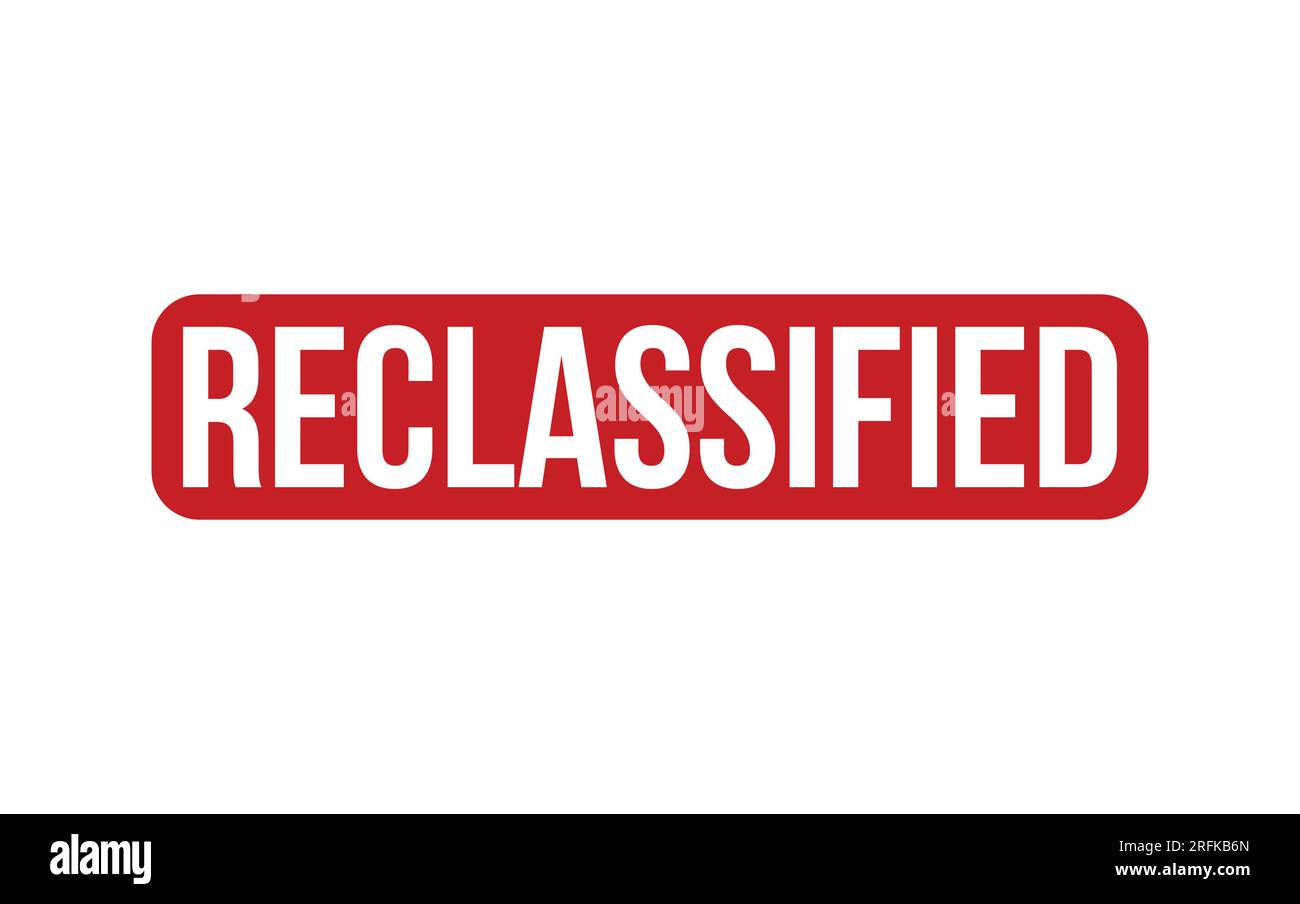 Reclassified Rubber Stamp Seal Vector Stock Vector Image & Art - Alamy