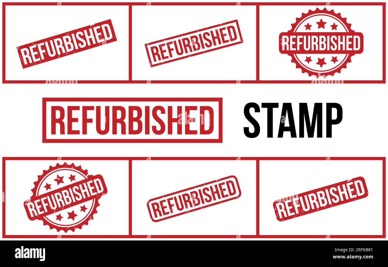 Refurbished Rubber Stamp Set Vector Stock Vector Image & Art - Alamy