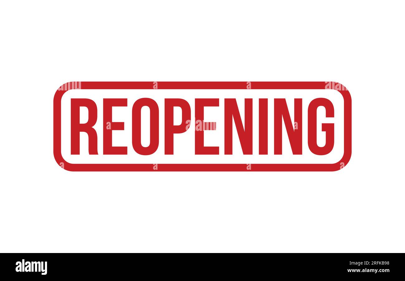 Red Reopening Rubber Stamp Seal Vector Stock Vector Image & Art - Alamy